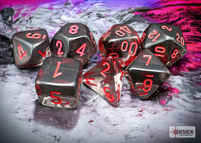 Translucent 7-Die Set Smoke/Red